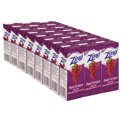 Zing Long Life Fruit Nectar Red Grape 24 x 200ml | PnP