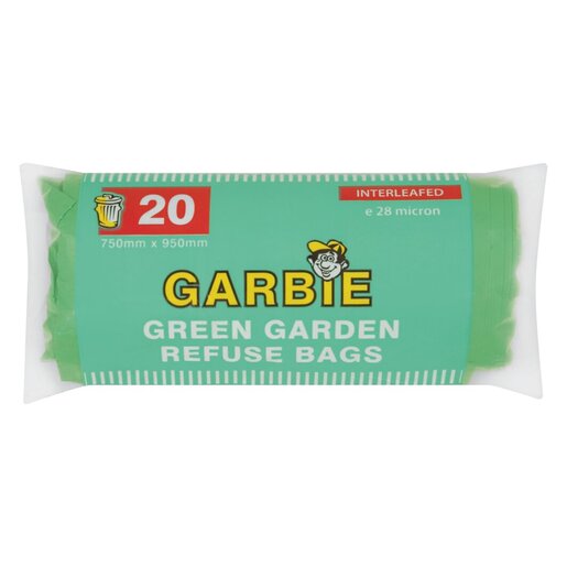 Garbie Green Garden Refuse Bags 750mm x 950mm 20 Pack | PnP