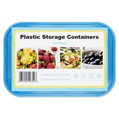 Home Plastic Food Container Set 6 Pack | PnP