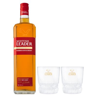 Scottish Leader Whisky 750ml + 2 Glasses Gift Pack | PnP