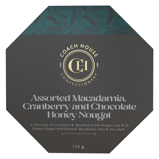Coach House Assorted Macadamia Cranberry & Chocolate Honey Nougat 150g ...
