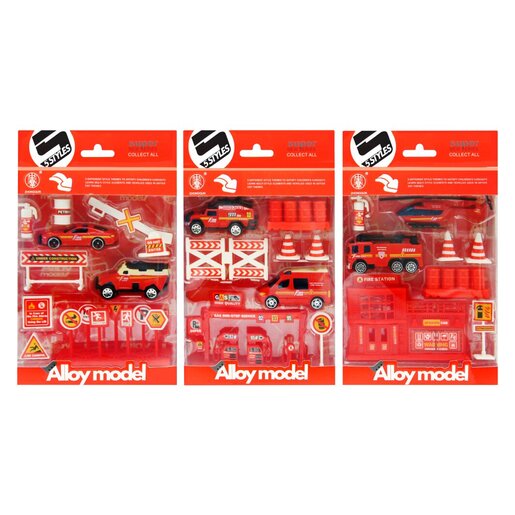 Die Cast Playset 3 Fire Army & Police | PnP