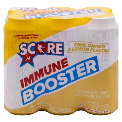 Score Pine, Ginger & Lemon Immune Booster 6 x 500ml | PnP