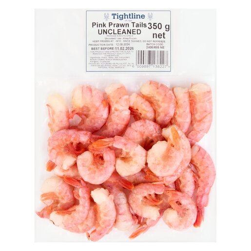 Tight Line Uncooke Pink Prawn Tails 350g | PnP