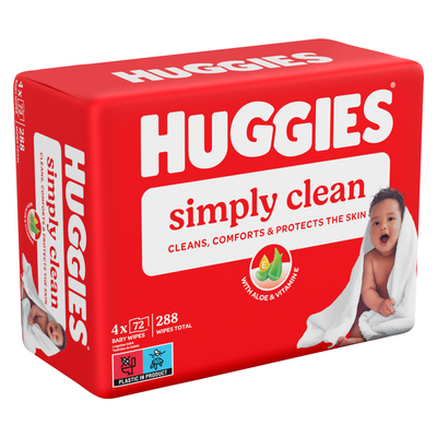 Huggies Simply Clean Baby Wipes 288 Pack | PnP