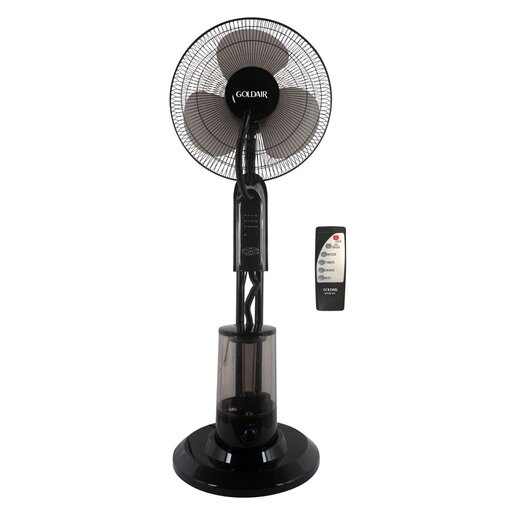 Goldair Black Pedestal Mist Fan | PnP