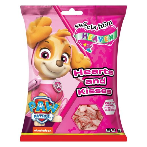 Sweets From Heaven Paw Patrol Hearts & Kisses 60g | PnP