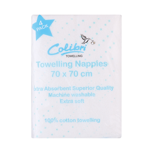 Colibri Towelling Nappies 4 Pack | PnP