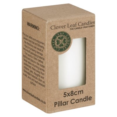 Clover Leaf White Pillar Candle 5 x 8cm | Smart Price Specials | PnP Home