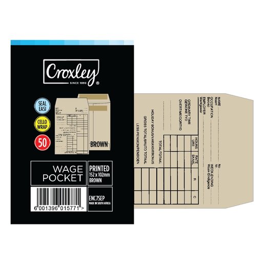 Croxley Printed Wage Envelopes 50 Pack | Smart Price Specials | PnP Home