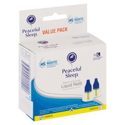 Peaceful Sleep Mosquito Repellent Liq Ref 2 x 35ml | PnP