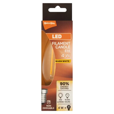 PnP 4w Small Edison Screw Candle Filament LED | Smart Price Specials ...