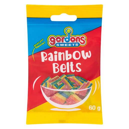 Gordons Sweets Rainbow Belts 60g | PnP