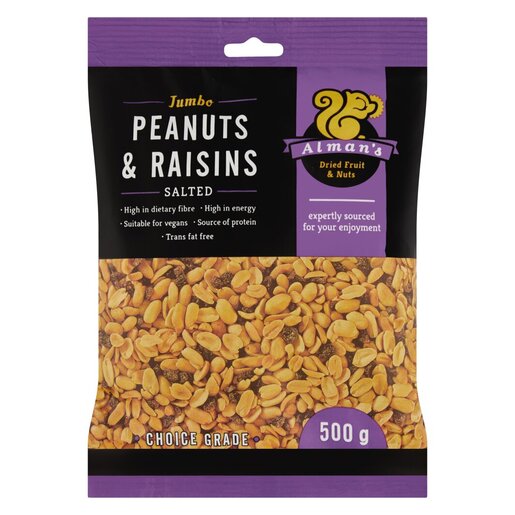 Alman's Jumbo Peanuts & Raisins 500g | PnP