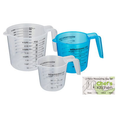 Chef's Kitchen Measuring Jug Set 3 Piece | PnP