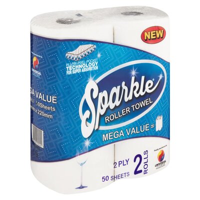 Sparkle Roller Towel 2 Ply 2 Pack | PnP