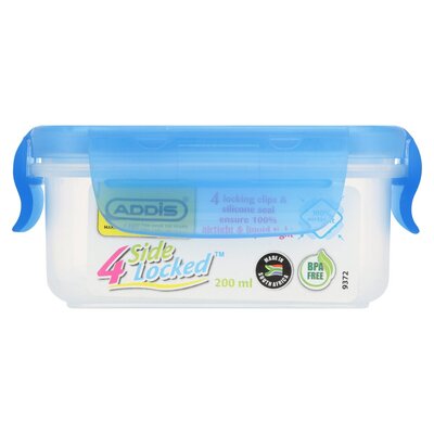 Addis 4 Side Locked Rectangle Storage Container 200ml | PnP