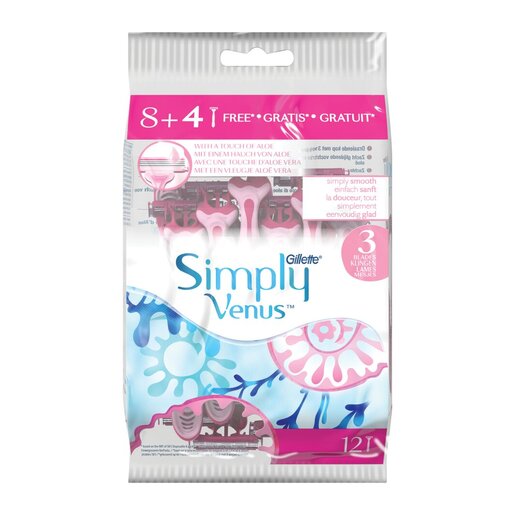 Gillette Simply Venus Women's Disposable Razors 12 Pack | PnP