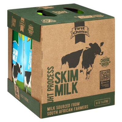 First Choice Uht Skim Milk 6 x 1L | PnP