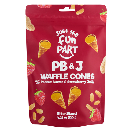 Just The Fun Part Waffle Cones Filled With Peanut Butter & Strawberry ...