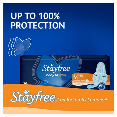 Stayfree Super Unscented Pads 16 Pack | PnP
