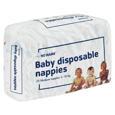 PnP No Name Nappies Medium 5-10kg 25s | PnP