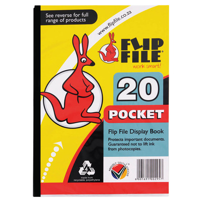 Flip File A5 20 Pocket Display Book | PnP