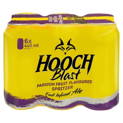Hooch Blast Passion Fruit Spritzer Can 6 x 440ml | PnP