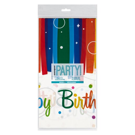 G&D Rainbow Ribbon Birthday Table Cover | PnP