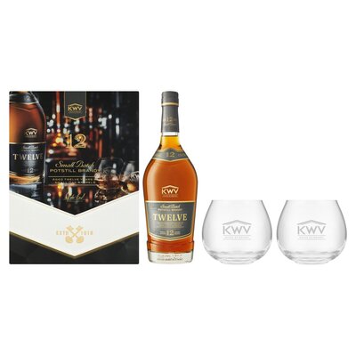 KWV 12 Year Old Brandy 750ml & 2 Glasses | PnP