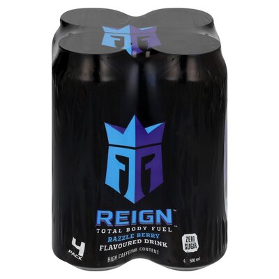 Reign Total Body Fuel Razzle Berry Flavoured Drink 4 x 500ml | PnP