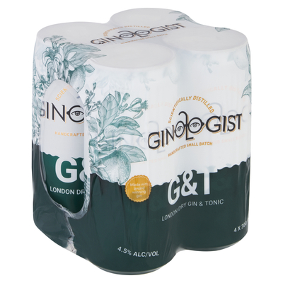 Ginologist London Dry Gin & Tonic Can 4 x 300ml | PnP