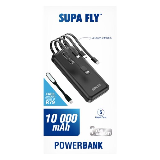 Superfly Powerbank 10000 mah With Four Cables | Smart Price Specials ...