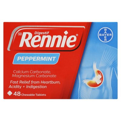 Rennie Peppermint Antacid Tablets 48s | PnP