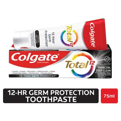 Colgate Total 12 Charcoal Deep Clean Antigerm Multibenefit Toothpaste ...