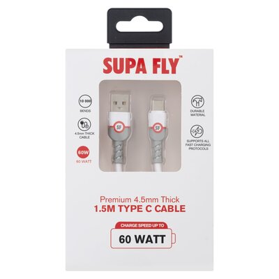 Superfly 3.4A White Dual Type C Wall Charger | PnP