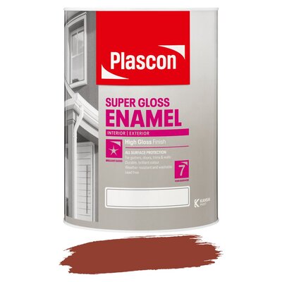 Plascon Golden Brown Interior & Exterior Super Gloss Enamel Paint 5L | PnP