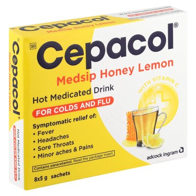 Cepacol Hot Medicated Honey & Lemon Drink 8s | PnP