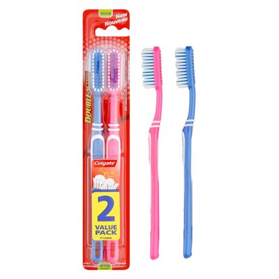 Colgate Double Action Medium Toothbrush 2 Pack | PnP