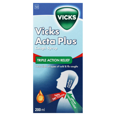 Vicks Acta Plus Cough Syrup 200ml | PnP