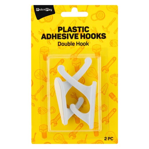 PnP Hooks Plastic Adhesive Double 2 Pack | Smart Price Specials | PnP Home