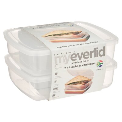 Everlid Flat Lunchbox 2 Pack | PnP