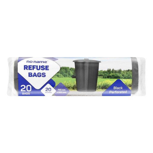No Name Black Perforated Refuse Bags 750mm x 950mm 20 Pack | Smart ...