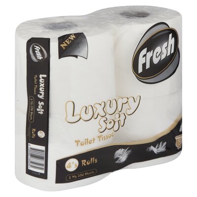 Fresh Luxury Soft 2Ply 350 Sheet 4 Pack | PnP