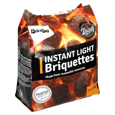PnP Instant Light Braai Briquettes 2kg | PnP