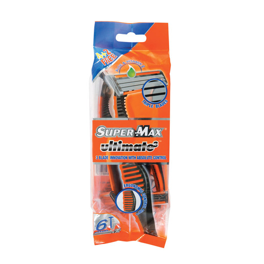 Super-Max Ultimate3 Men's Triple Blade Disposable 4s | PnP