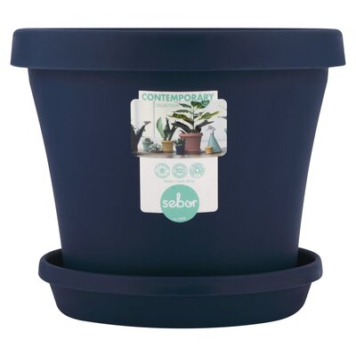 Sebor Super Pot & Saucer Set 22cm Classic Blue | PnP