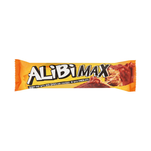 Alibi Max Rice Crisps & Caramel Choc Bar 49g | PnP