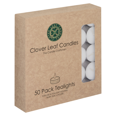 Clover Leaf Tealights Candles 50 Pack | PnP