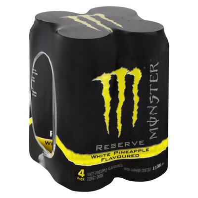 Monster Reserve White Pineapple Flavoured Energy Drinks 4 x 500ml | PnP